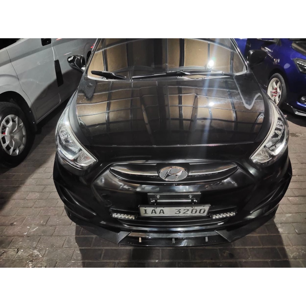 Hyundai Accent Carbon Design Front Bumper Chin Double Blade | Shopee ...