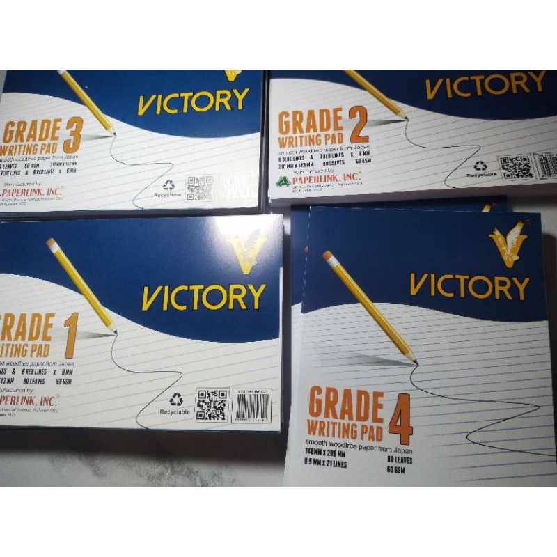 VICTORY Writing Pad 80leaves for grade 1 / 2 / 3 / 4(HIGH QUALITY paper ...