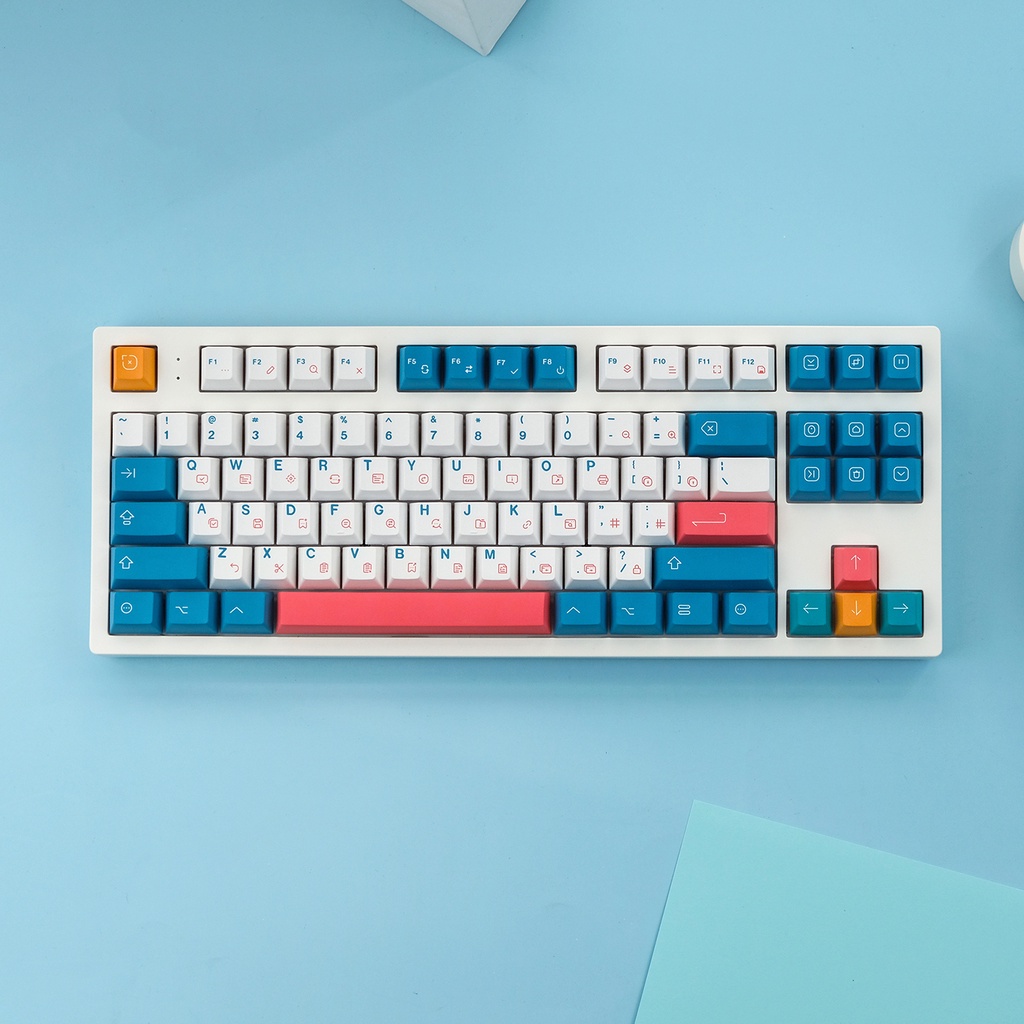 GMK PING Keycap, 134 Keys PBT Keycaps Cherry Profile DYE-SUB ...