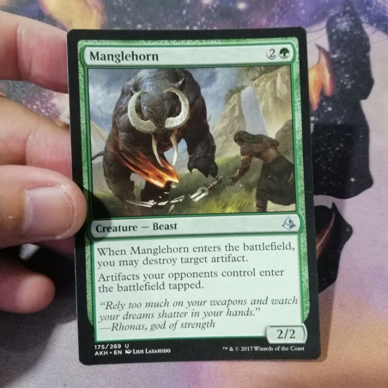 1 manglehorn AMK magic card Amonkhet EDH | Shopee Philippines