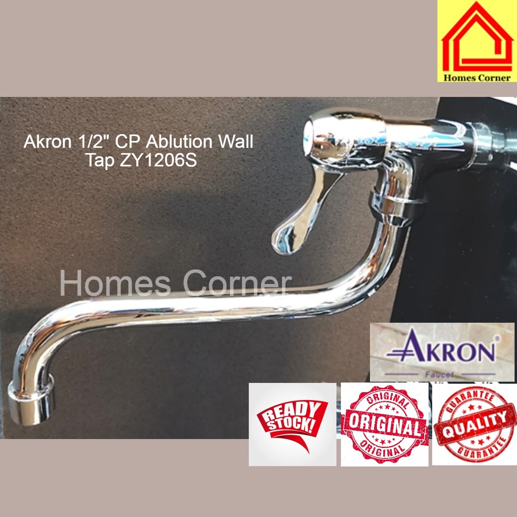Akron 1/2" CP Ablution Wall Sink Tap Paip Wuduk / Paip Sembahyang ...