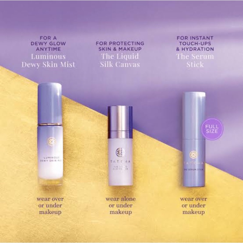 TATCHA DEWY SKIN FAVORITES TO GO (Luminous Dewy skin Mist, The Liquid ...