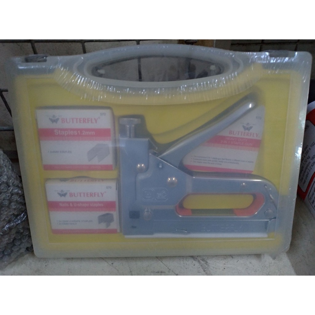 Butterfly Staple Gun / Gun Tacker 3 in 1 With 600pcs of Staples (8mm ...