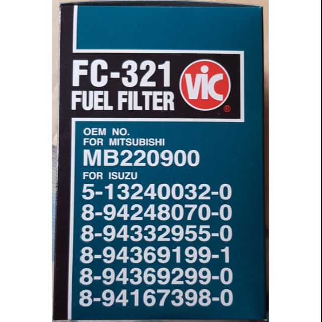 VIC FC-321 Fuel Filter for Mitsubishi 4D56 and Isuzu | Shopee Philippines