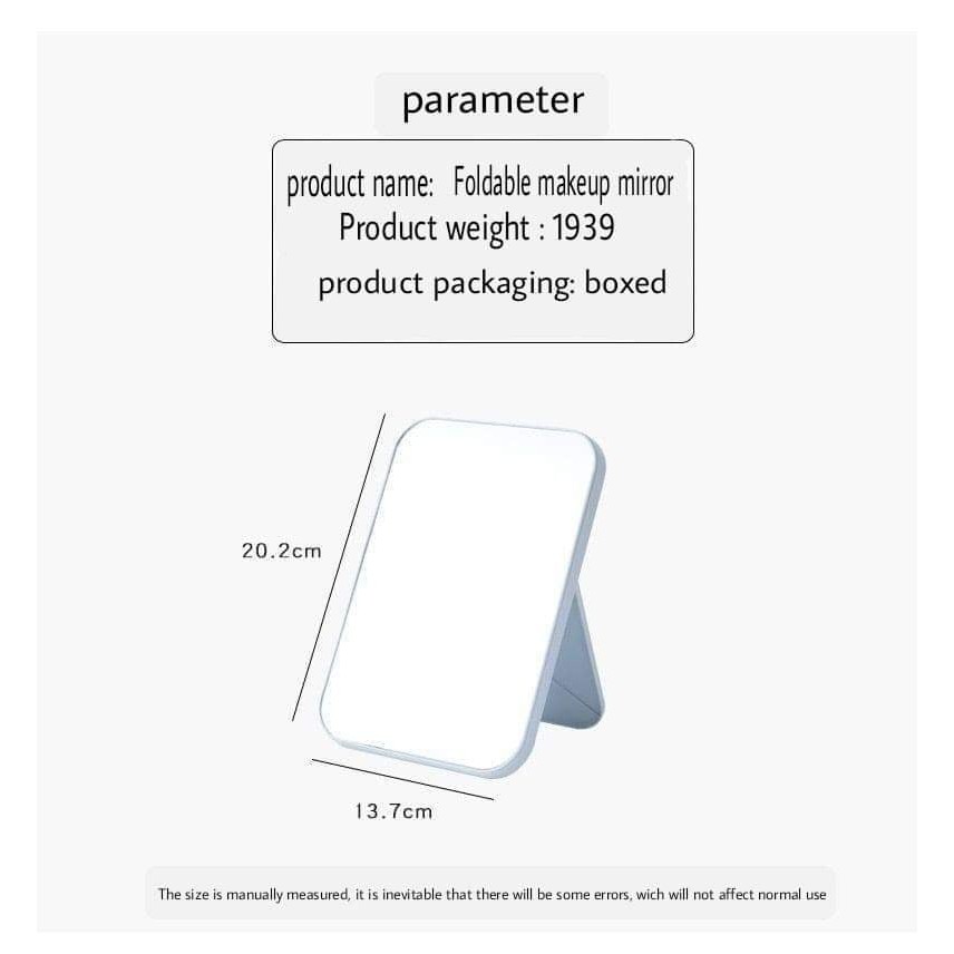 Face Makeup Mirror Desktop Vanity Mirror Large Folding Portable Square ...