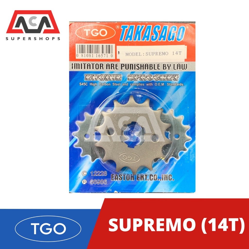 Engine Sprocket / Front Sprocket 14T / 15T for TMX SUPREMO (428 ...