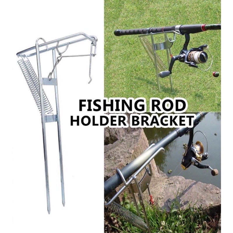 Rod Stand / Pancang Joran / Portable Fishing Rod Holder Bracket Dual ...