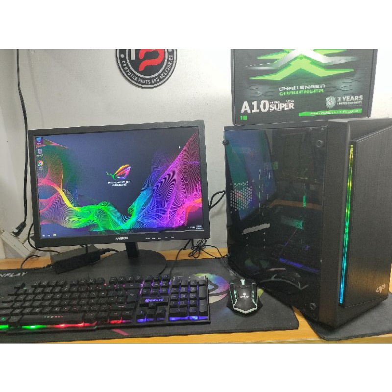 PC SET A10 QUADCORE | 8GB RAM | 256GB M.2 NVME | 19" LED MONITOR ...