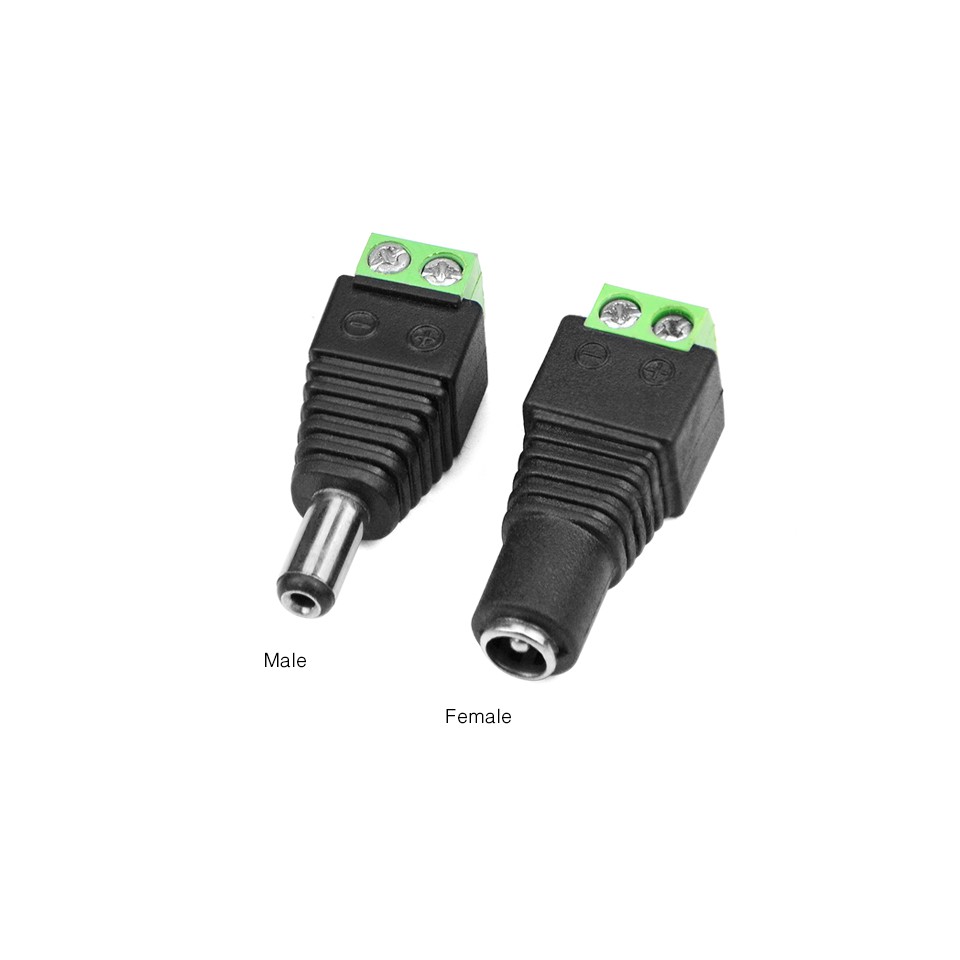 1 Pair Male + Female DC Power Jack Adapter Connector Plug | Shopee ...