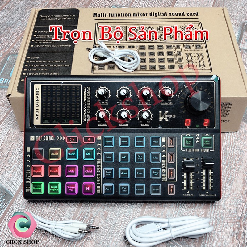 Sound card k300 has bluetooth auto tune supports livestream recording ...