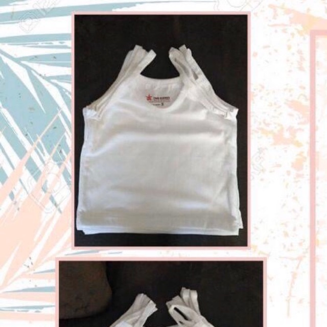 6 pcs Sando spag white for kids | Shopee Philippines