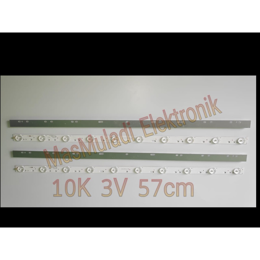 10 Pcs BL 10K 3V 57cm LED TV Backlight Lamp 10 Buttons universal Convex ...