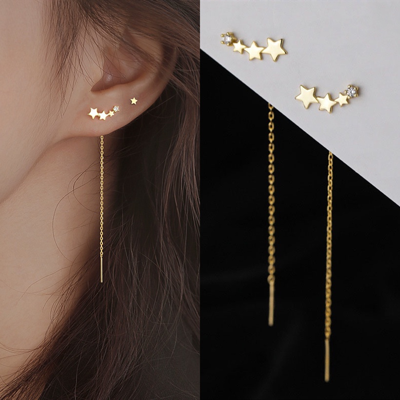Trend Long Wire Tassel Thread Chain Climb Star Heart Beads Pendants ...