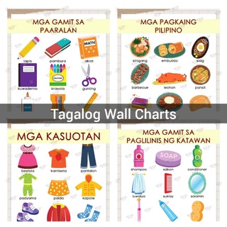 Laminated Educational Tagalog Wall Charts for Kids | Shopee Philippines