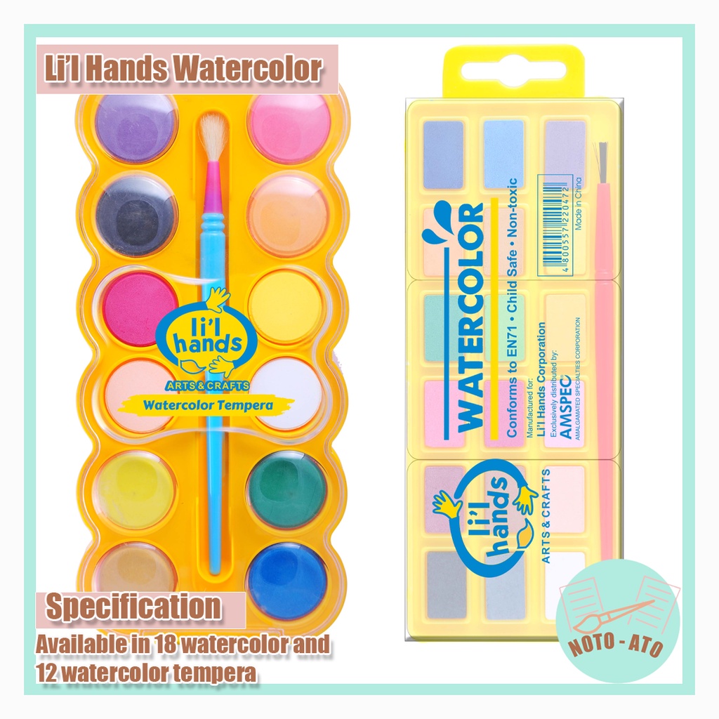 Li'l Hands Watercolor Tempera | Shopee Philippines