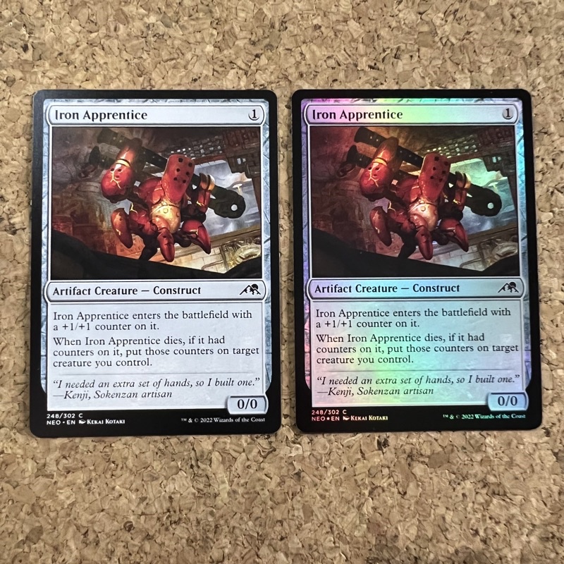 MTG IRON APPRENTICE (CONSTRUCT) KAMIGAWA NEON DYNASTY (COLORLESS) MAGIC ...