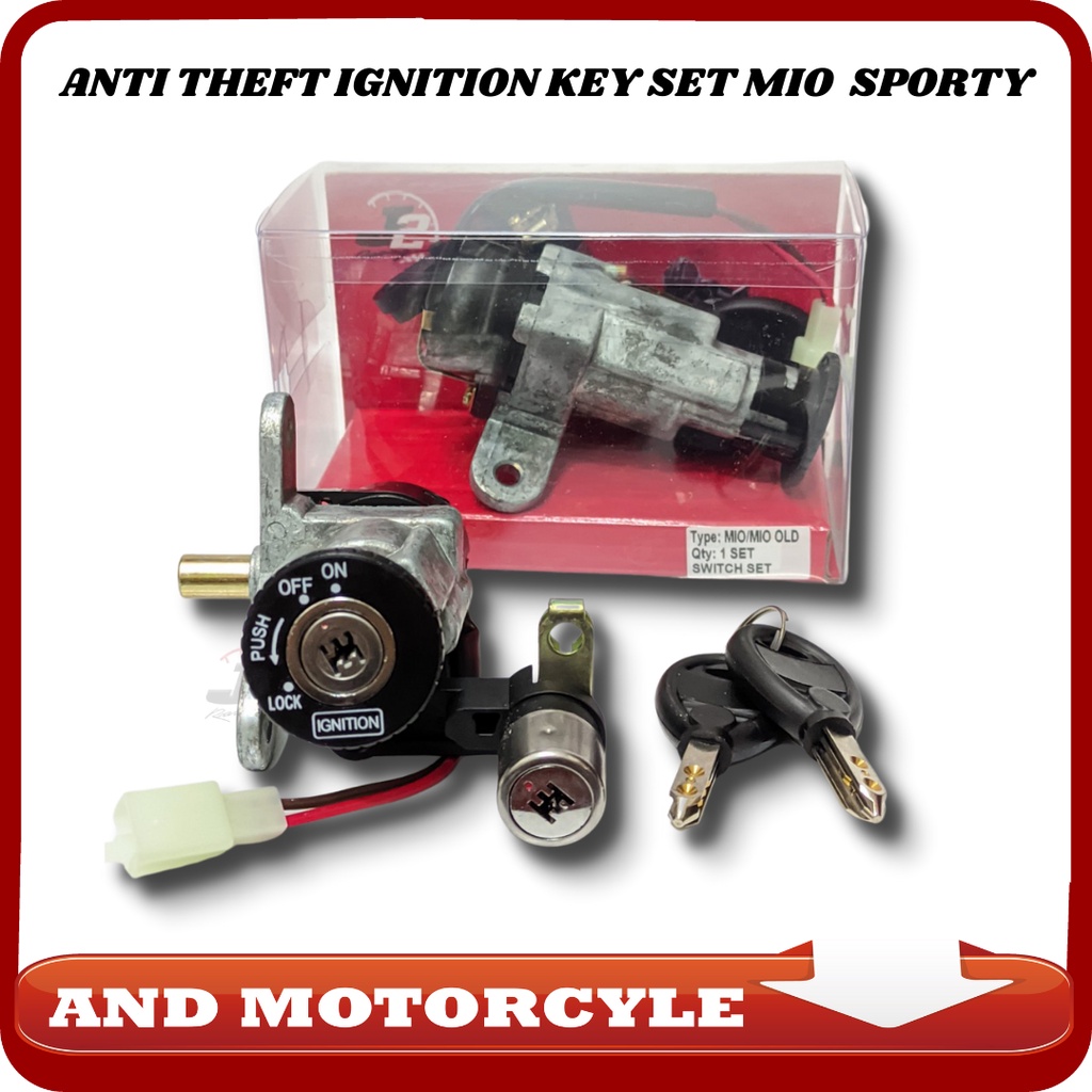 AND MOTORCYCLE ANTI THEFT KEY SET MIO SPORTY | Shopee Philippines