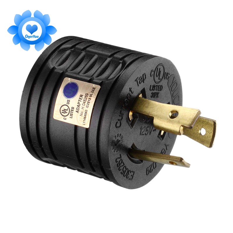 Generator Adapter 3-Prong Male To 30A Power 125V RV Plug onerttuo ...