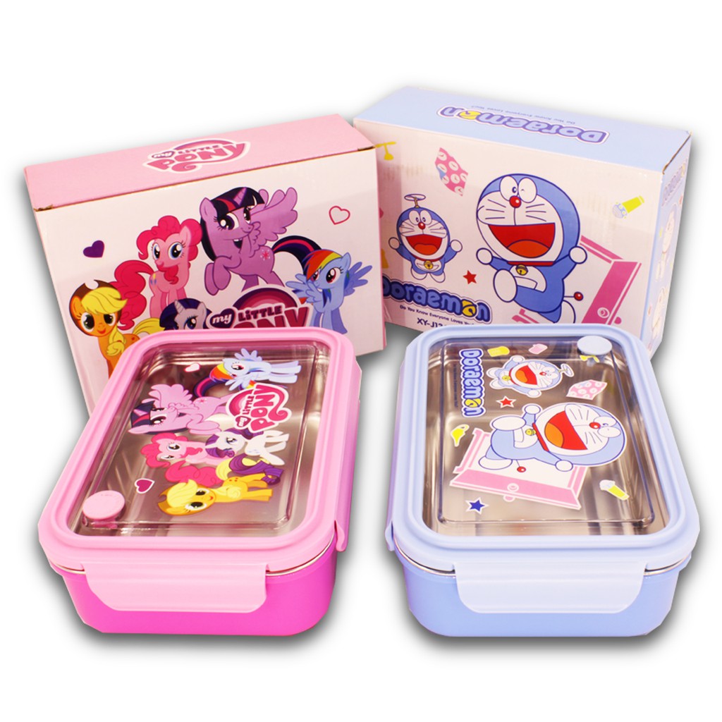 Little Pony Doraemon Stainless Steel Thermal Bento Kids Lunch Box 1000ml | Shopee Philippines