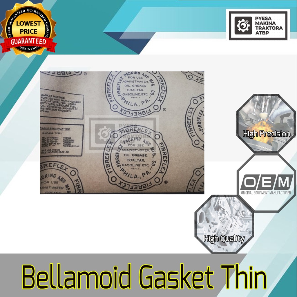 Bellamoid / Villamoid / Vellumoid Gasket Thin 1 x 3 ft ( 12in x 36in ...