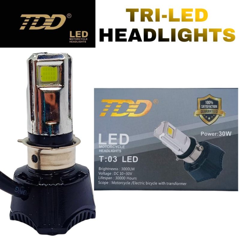 TDD TRI LED TDD-T:03 30W MOTORCYCLE HEAD LIGHT | Shopee Philippines