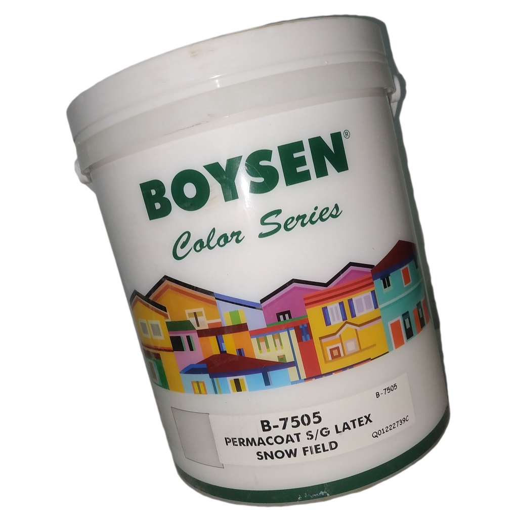 ( 4 LITER ) BOYSEN SNOW FIELD B-7505 == PERMACOAT SEMI GLOSS LATEX FOR ...