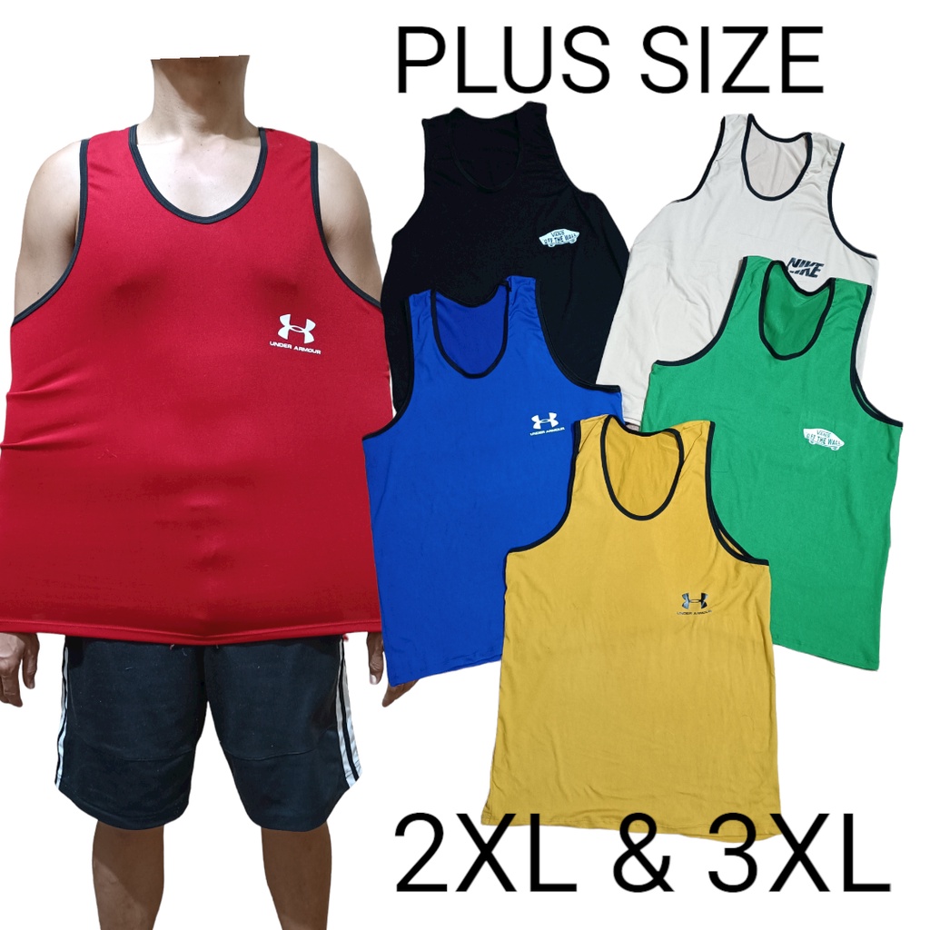 Men's Big Size Plus Size Summer Tie Dye & Plain Sando 2XL and 3XL ...