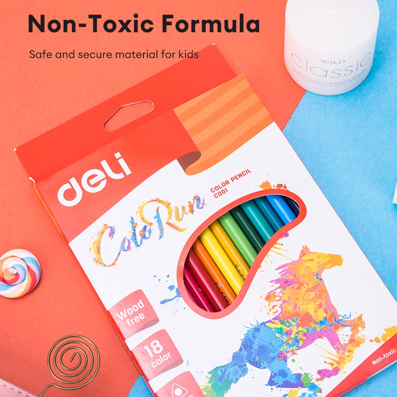 Deli Color Pencil Set 12/18/24 Colored Pencil Art Painting School ...