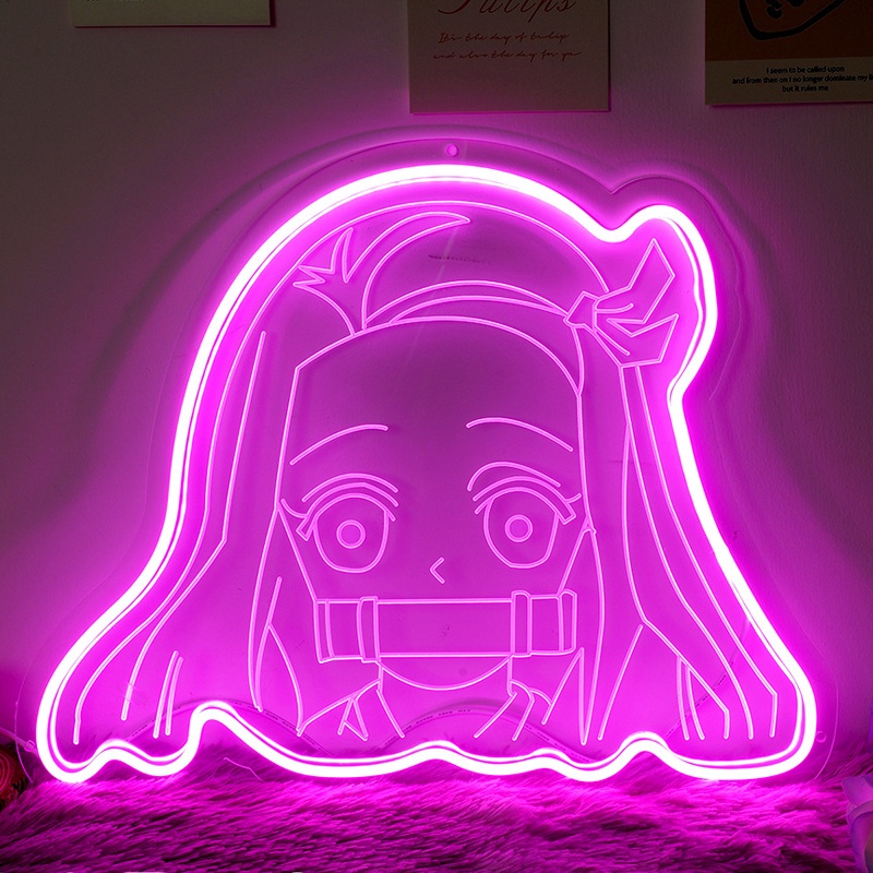 Zero Two Girl Neon Sign LED Anime Carve Neon Sign Dark Franks Ghost ...