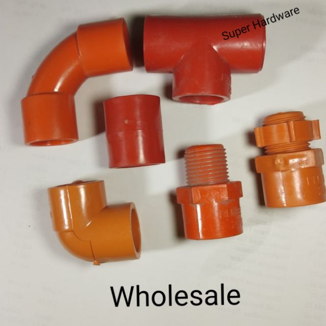 PVC Fittings Orange Wholesale elbow tee Coupling male adaptor lock nut ...