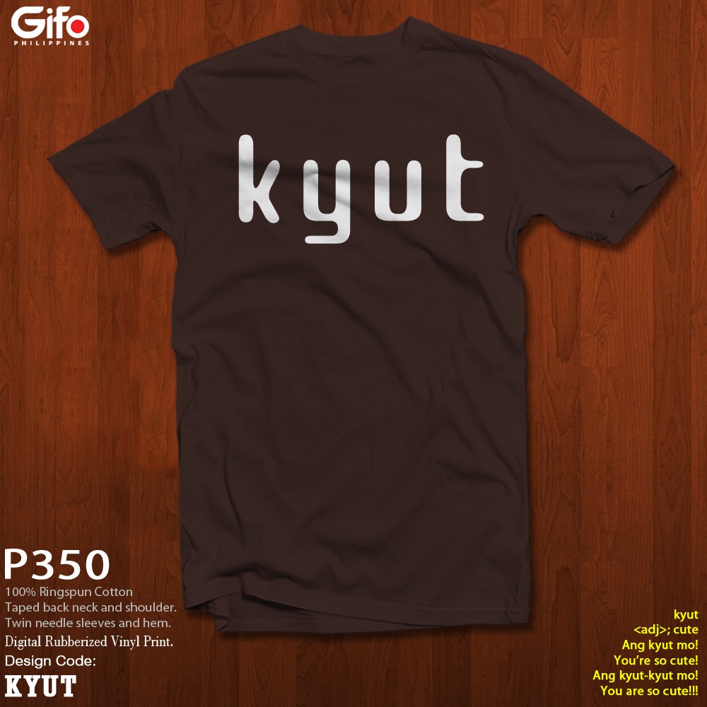 Gifo Shopee Adjectives Local Kyut Shirt | Shopee Philippines