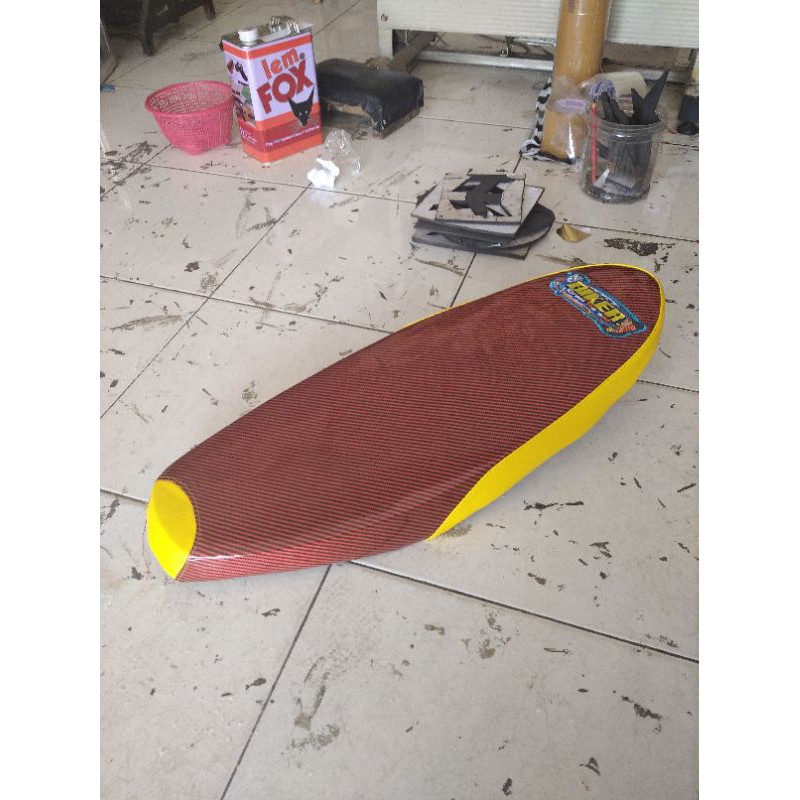 MERAH Red Carbon vega zr slime Seat | Shopee Philippines