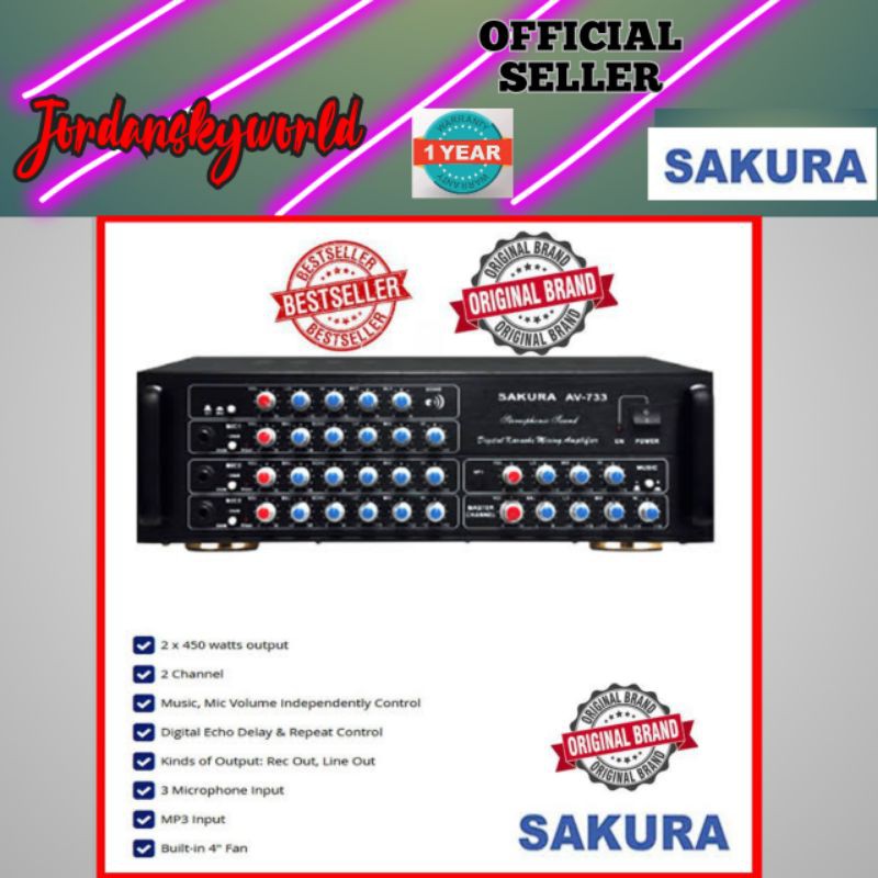 SAKURA AV-733 AMPLIFIER | Shopee Philippines