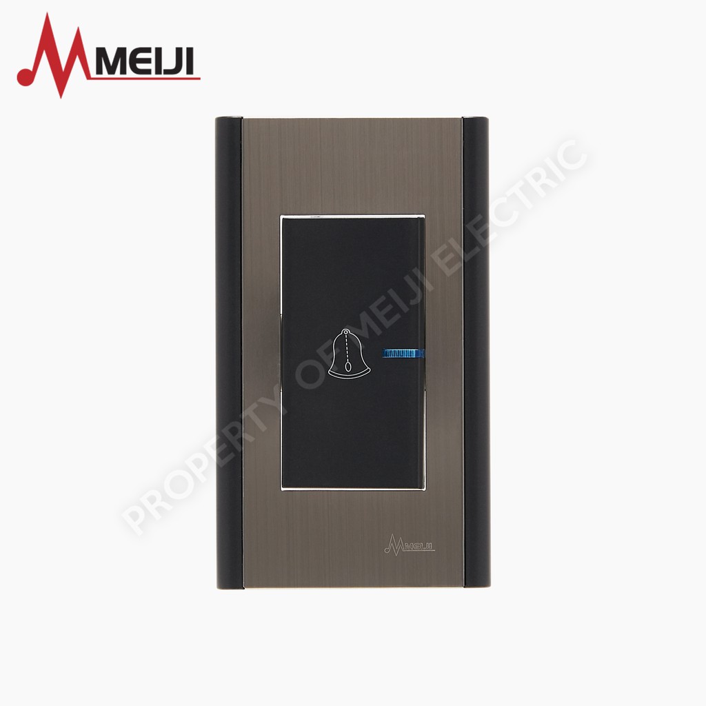 Meiji Push Button Switch 15A 300V Champagne Series Metal Plate Cover ...