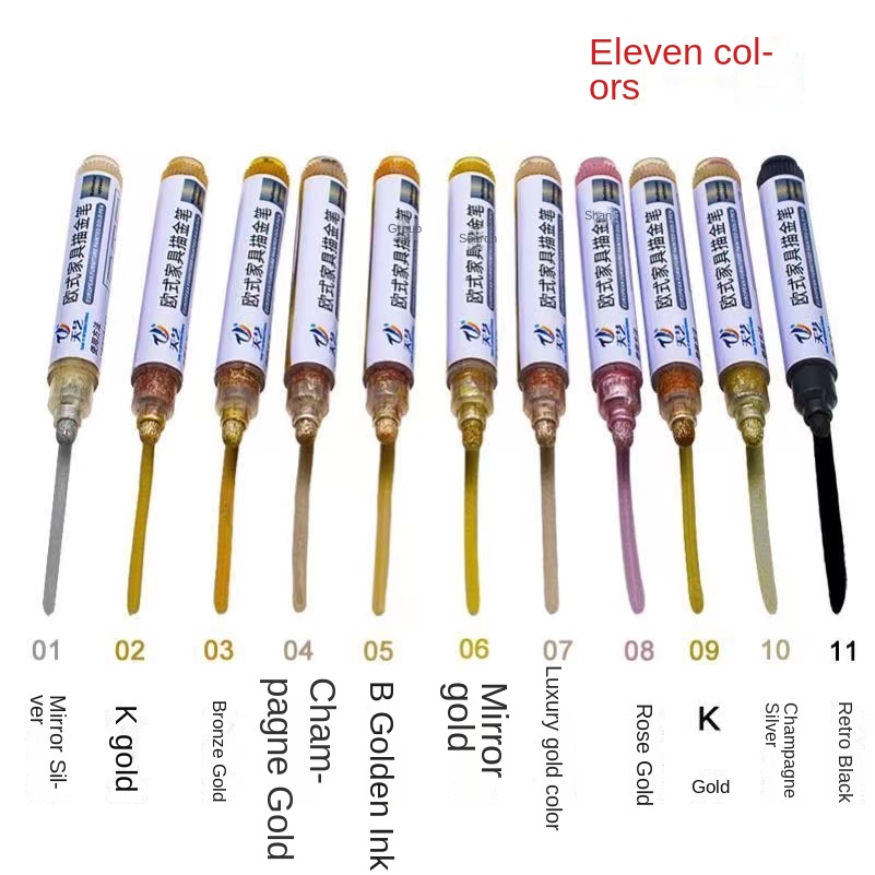 FTR Bag Metal Buckle Fading Repair Paint Furniture Gold Tracing Pen ...