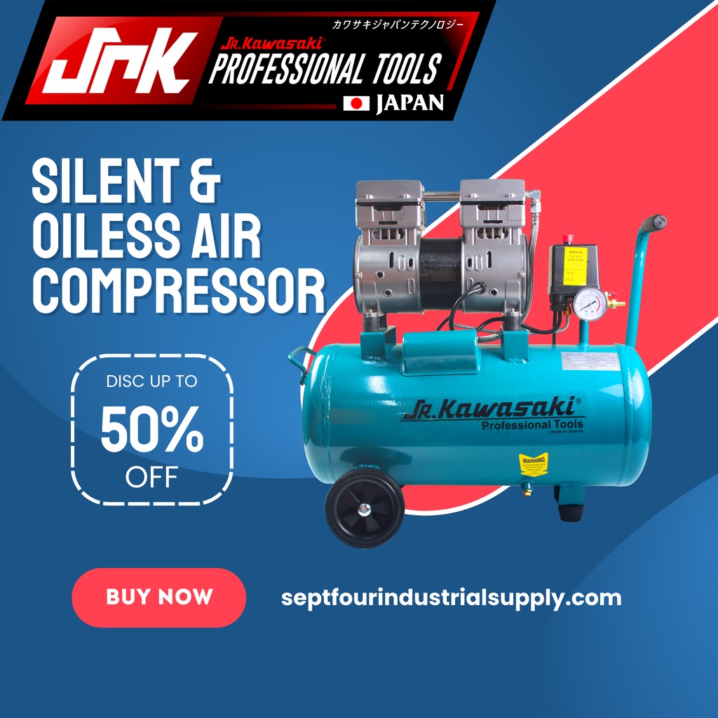 JRK Kawasaki 1.5Hp Silent & Oiless Air Compressor JRKST1.5HP/30L ...