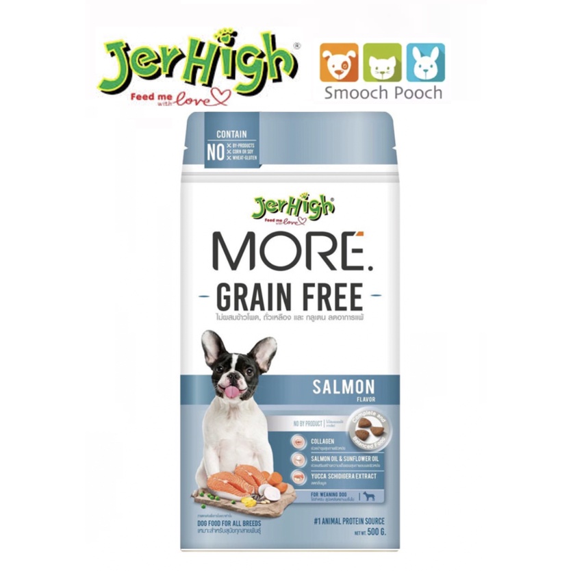 Jerhigh MORE SALMON Grain Free Dry Dog Food 500g (1 Bag) | Shopee Philippines