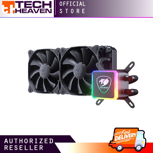 FAN/COOLERS COUGAR AQUA-280 AIO RGB CPU-LIQUID COOLER FOR INTEL/AMD (2 ...