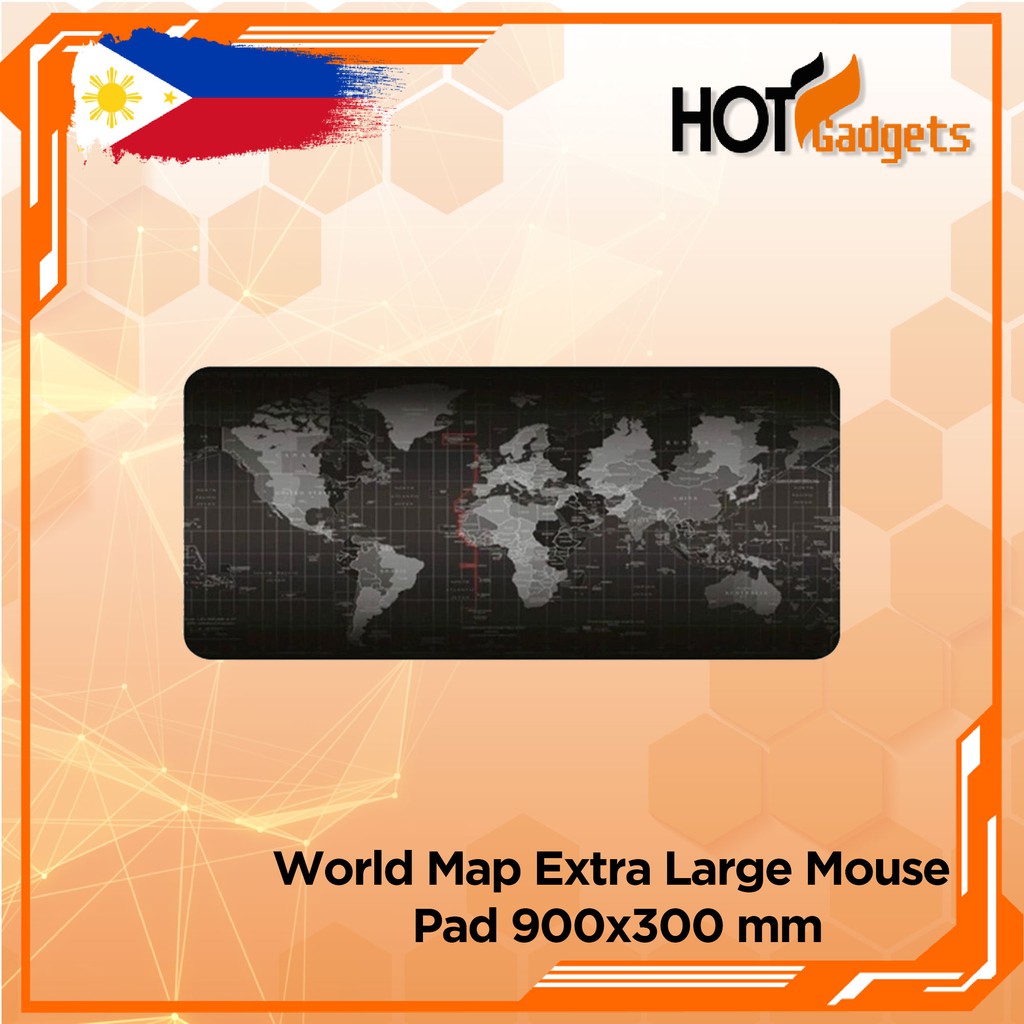 World Map Extra Large Mouse Pad 900x300 mm | Shopee Philippines