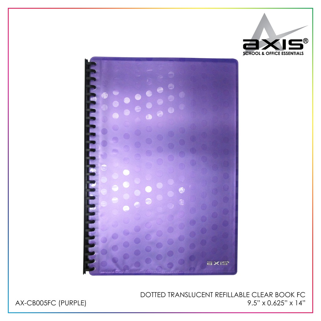 Clearbook Dotted Translucent Colored Long FC Folder Display Book ...