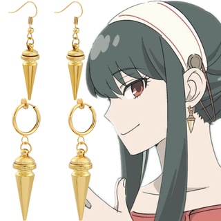 Anime Spy X Family Earrings Yor Forger Anya Cosplay Drop Earrings Gold ...