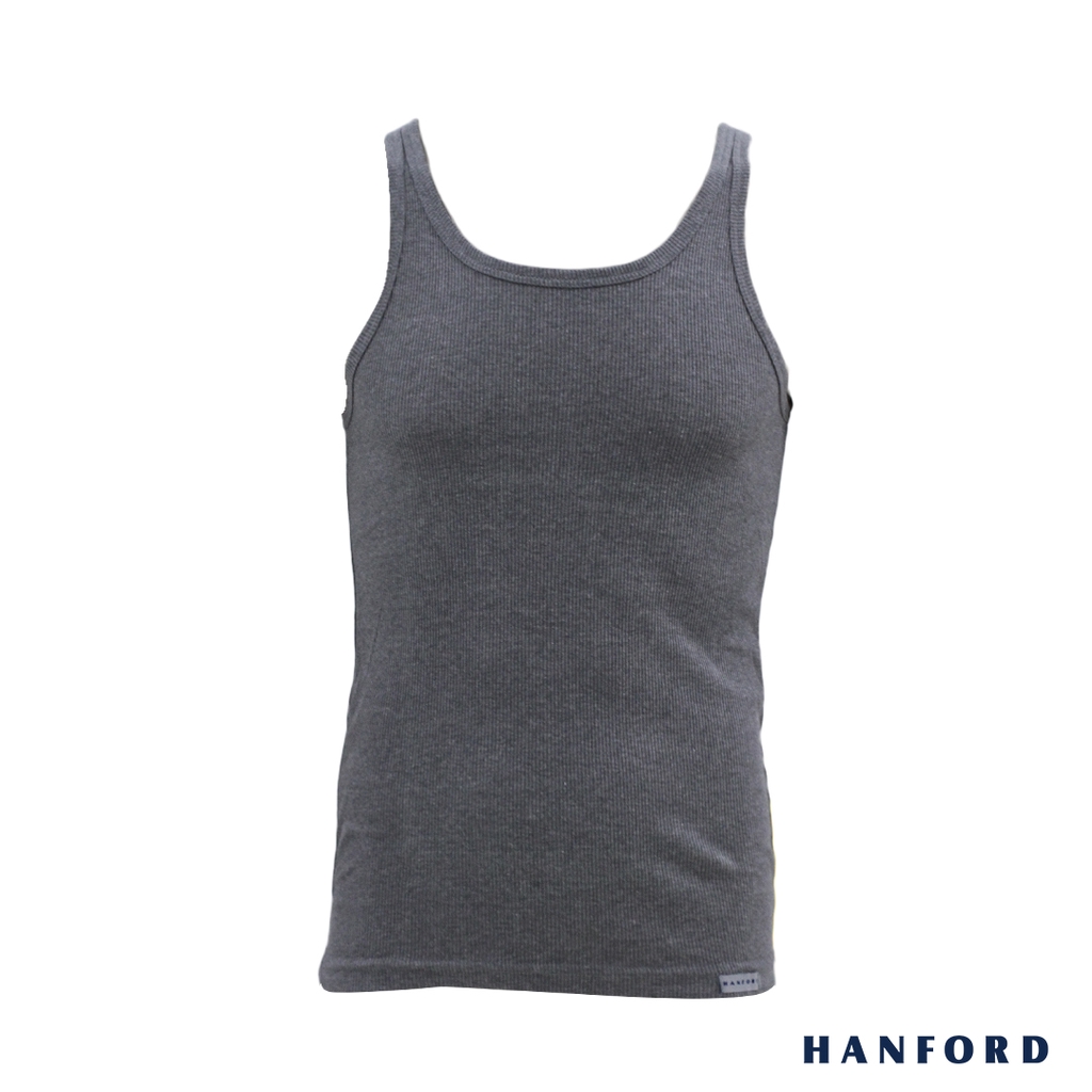 Hanford Mens Ribbed Muscle Contour Tank - Acid Gray (1PC/SinglePack ...