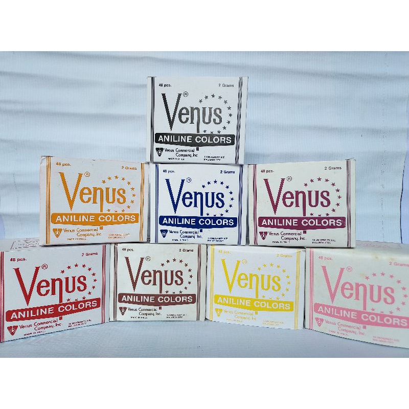 Venus Aniline Colors/ Fabric Dyes/ Tie Dyes (Jobus/Dyobus) - 48 sachets ...