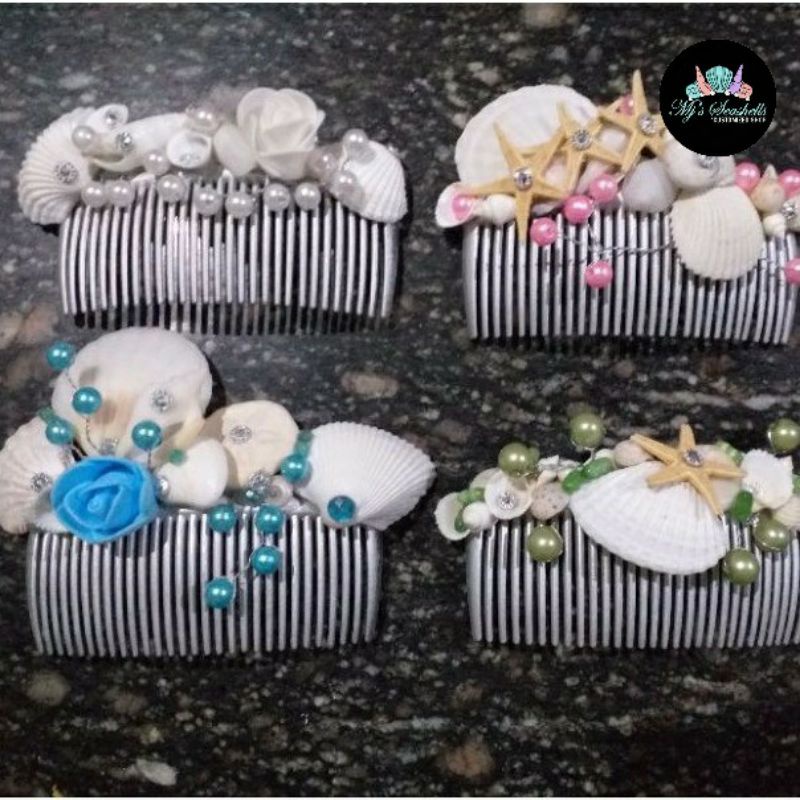 Customized Seashell Payneta/hair clips/Hair pins/hair comb | Shopee ...