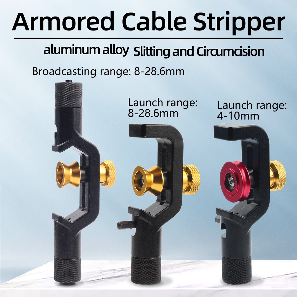 Cable Stripper 4-10mm / 8-28mm Transverse Armored Cable Stripping Knife ...
