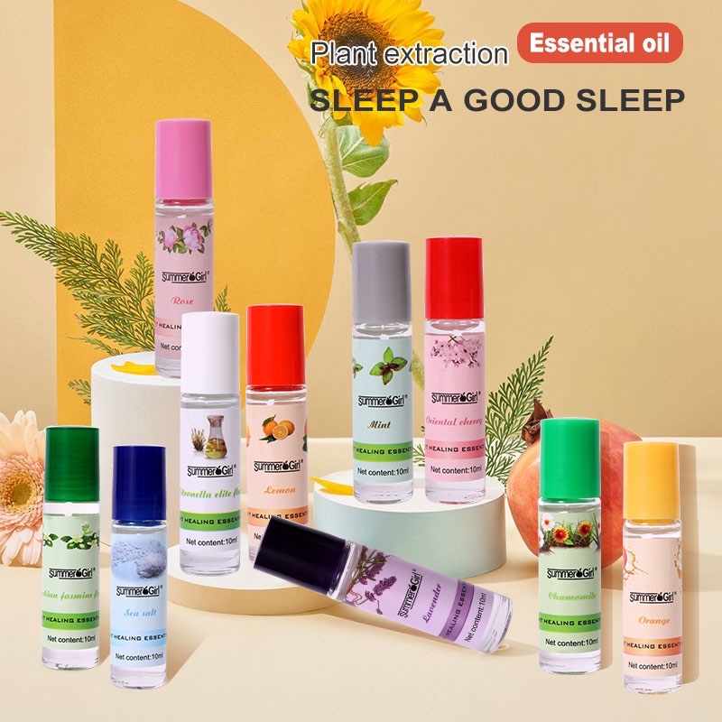 summer girl essential oil roll-on value pack,whole body spa essential ...