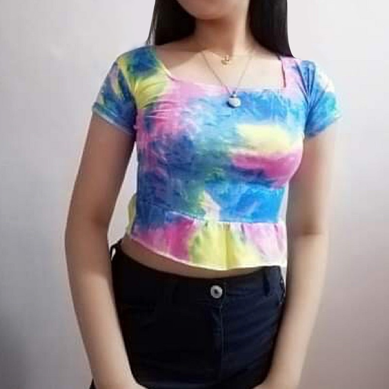 Crop Top Blouses (Printed/Plain) | Shopee Philippines
