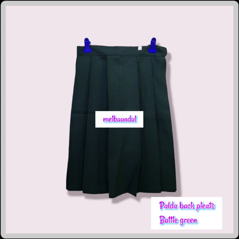 Palda back pleats School Uniform Battle Green | Shopee Philippines