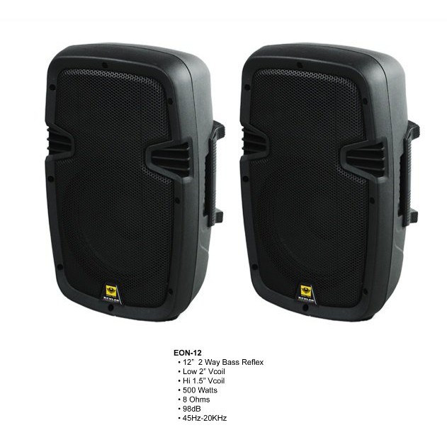 KEVLER EON-12 Plastic Molded Passive Loudspeaker / Pair | Shopee ...