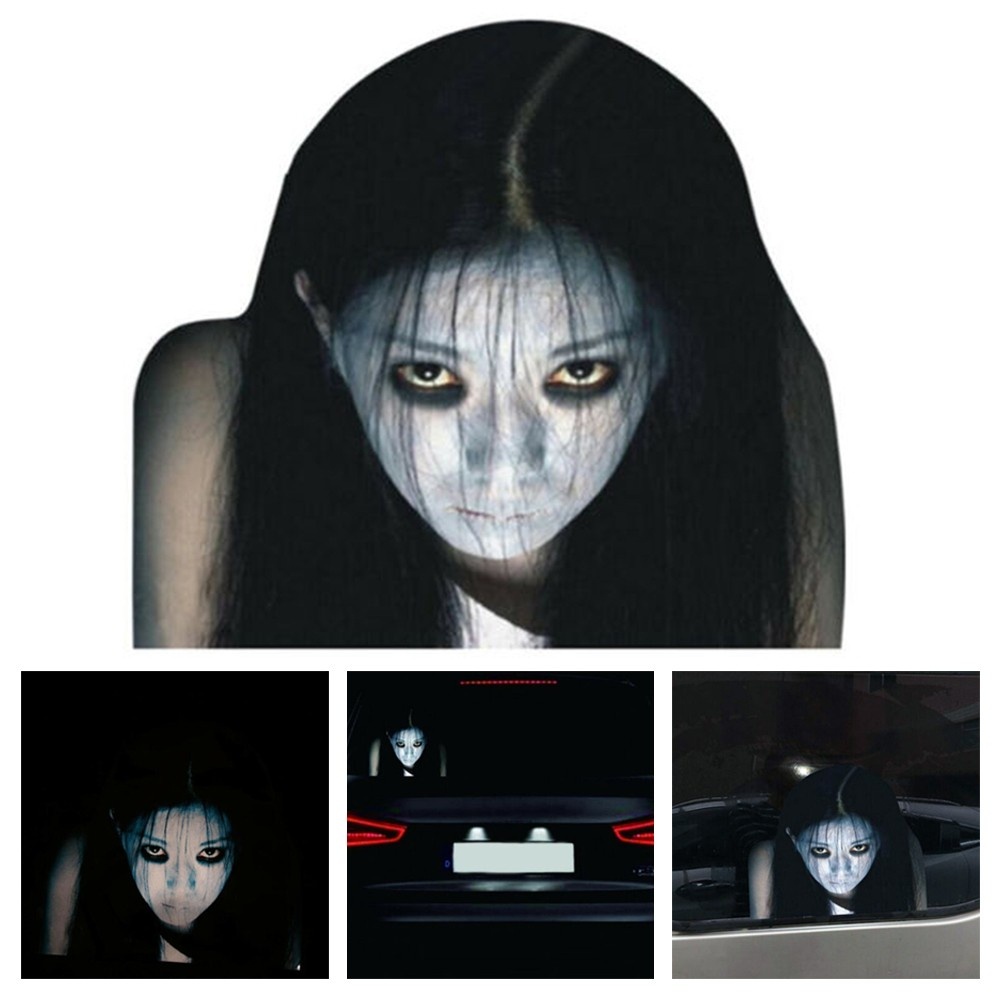 ⭐ Hot selling ⭐ 1X Car SUV Rear Window Reflective Ghost Devil Sticker ...